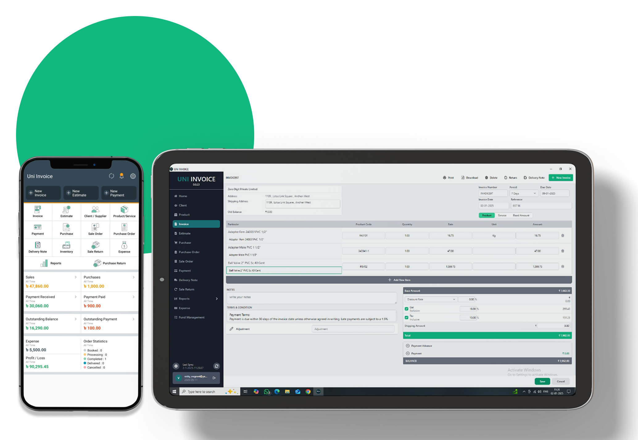 Features | UniInvoice Invoicing & Billing Software